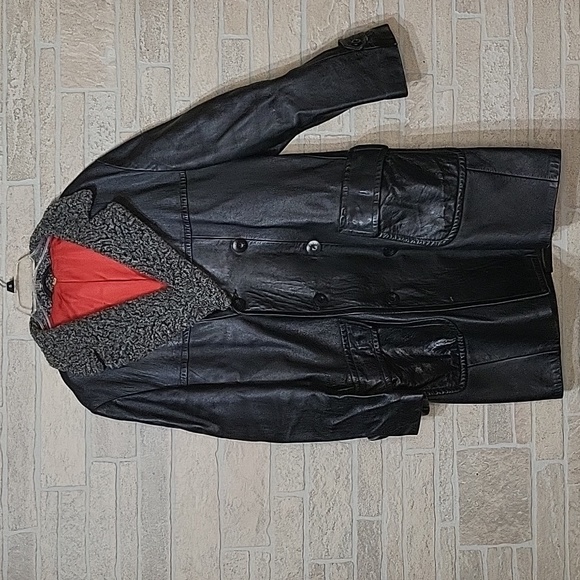 Scully | Jackets & Coats | Scully Double Breasted Leather Pea Coat Long ...